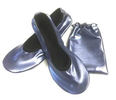 China China Wholesale Navy Blue Roll Up Driving Shoes with Printing Logo in a Bag for sale