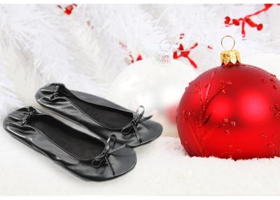 China Women's Foldable Portable Travel Ballet Flat Roll Up Slipper Shoes for Wedding Guest for sale