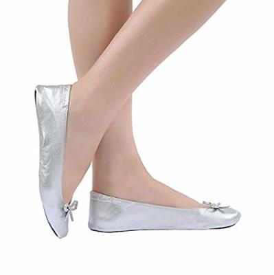 China Foldable Flats Expandable Tote Bag Carrying High Heels Silver Womens New Fashion for sale