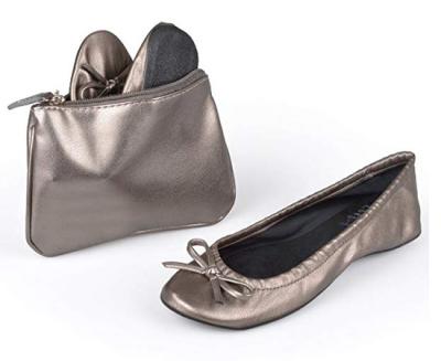 China Womens Ballet Shoes Sidekicks Womens Foldable Ballet Flats with Carrying Case Ladies Flat Ballet Shoes for sale
