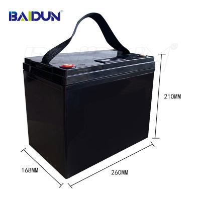 China Black 50A Solar 12V Lithium Battery Pack 260*168*210mm for sale