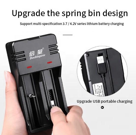 Doublepow USB 3.7 Volt Lithium Ion Battery Charger 26650 16340 18650