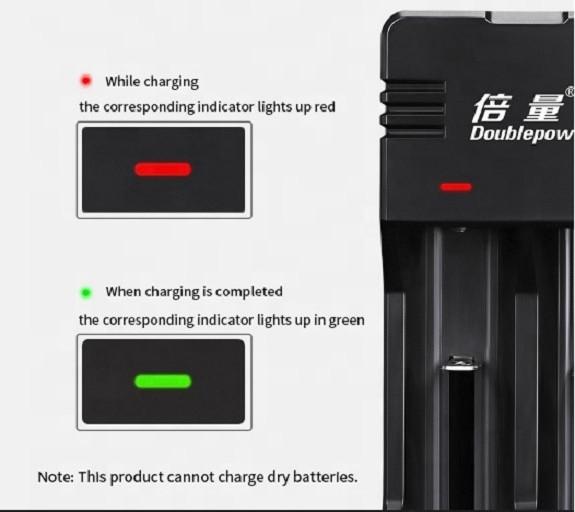 Doublepow USB 3.7 Volt Lithium Ion Battery Charger 26650 16340 18650