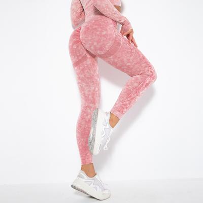 Seamless wash and moisture absorption sexy peach buttocks sweat yoga pants sports fitness pants leggings