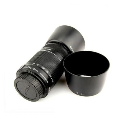 Cina ET-60 Lens Hood for CN camera T3i T2i T1i T3 XTi XT XSi with 55-250mm 75-300mm Black in vendita