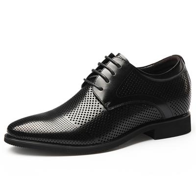 China Height increasing elevator shoes summer hollow leather dress shoes for men for sale