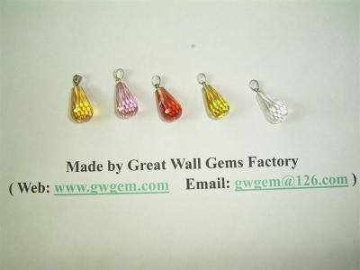 China 12x20mm cubic zirconia (CZ) leaf pendants for sale