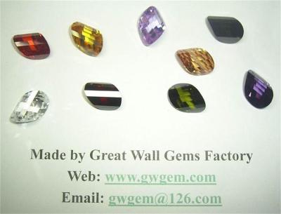 China 15x22mm cubic zirconia (CZ) twisted treasure for sale