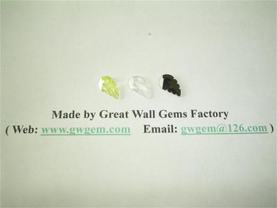 China 12x20mm cubic zirconia (CZ) leaf pendants for sale