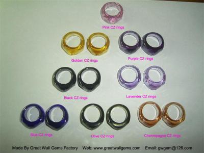 China 20mm cubic zirconia (CZ) rings for sale