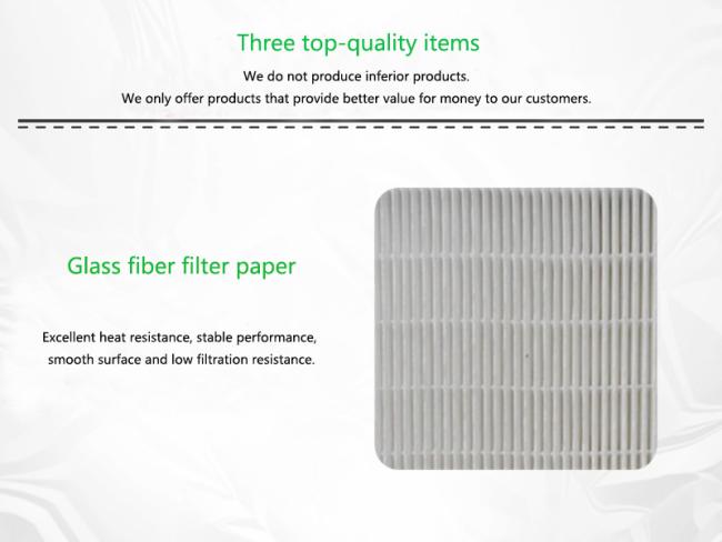 Close-up view of HEPA filter structure