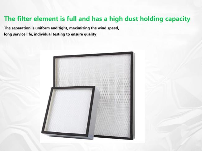 HEPA filter in operation