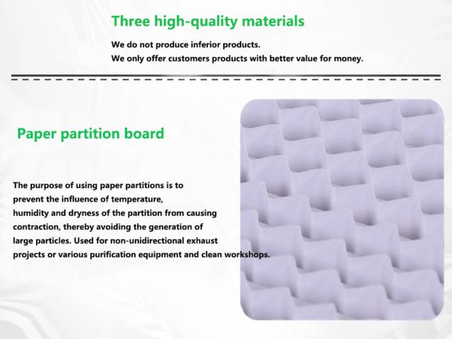 HEPA air filter side view showing frame structure