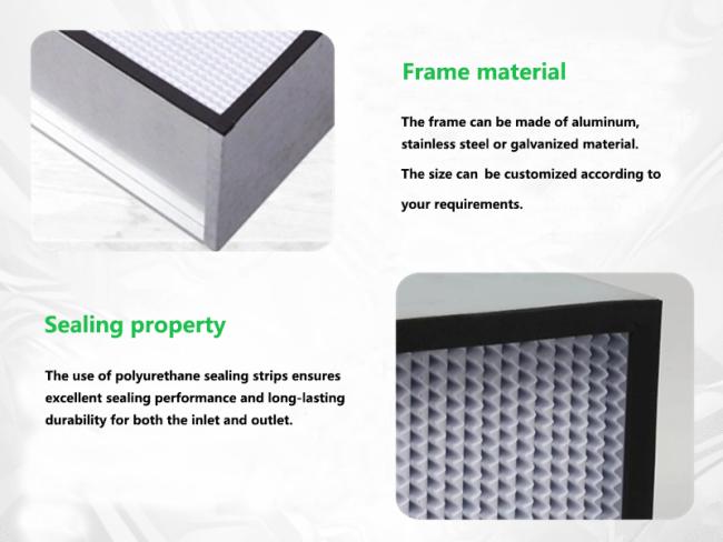 HEPA air filter front view showing wave pattern
