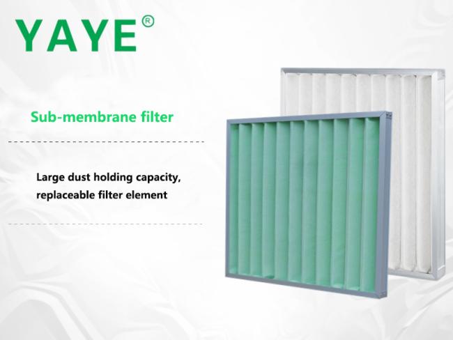 Filter frame construction detail