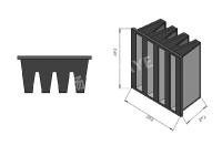 Quality 14sqm Area HEPA Media Filter V Bank Air Conditioner Filters for sale