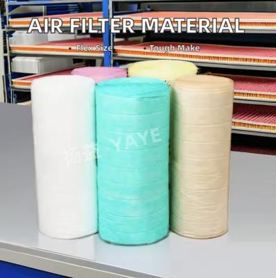 China 0.3um Hepa Filter Material Roll Hvac Filter Media Roll 100X200X30cm for sale