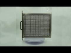 Folding Metal Mesh Pre Filter High Temp Air Filter G4 With Flange