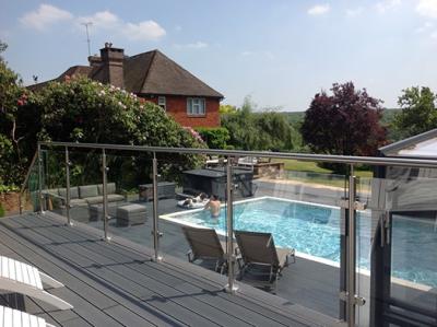 China High end design Stainless Steel Glass Balustrade for Terrace Exterior Glass Railing for sale