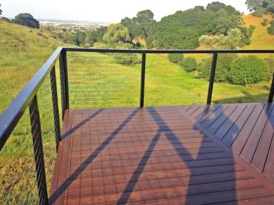 China Black Stainless steel inox railing cable railing with top handrail for terrace/ deck for sale