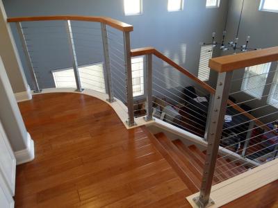 China DIY Cable Railing / Wire Rope Balustrade with Stainless Steel Wire Ropes for sale