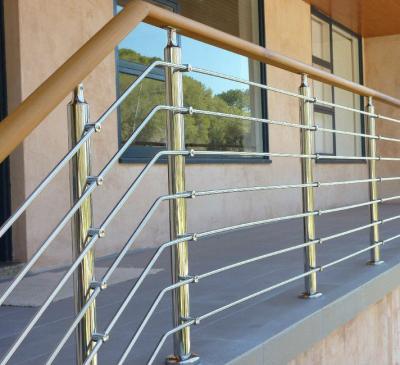 China Exterior prefab railing stainless steel inox rod railing design for porch for sale