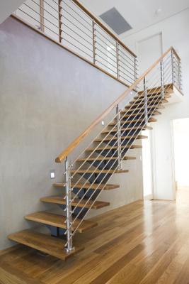 China Interior Stainless Steel Wire Rod Railing for building Handrail design for sale