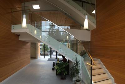 China Stainless Steel Patch Fitting Railing for Staircase Glass Railing Design for sale