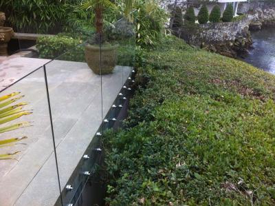 China Inox stainless steel patch fitting / standoff glass railing for exterior use for sale