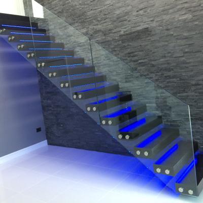 China modern glass folding stairs / build floating staircase for sale