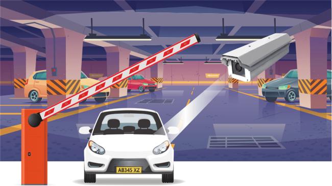 ZT5 LPR Camera installed at parking entrance