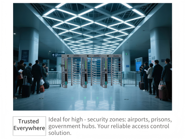 ZT-826 Turnstile Gate access control panel detail