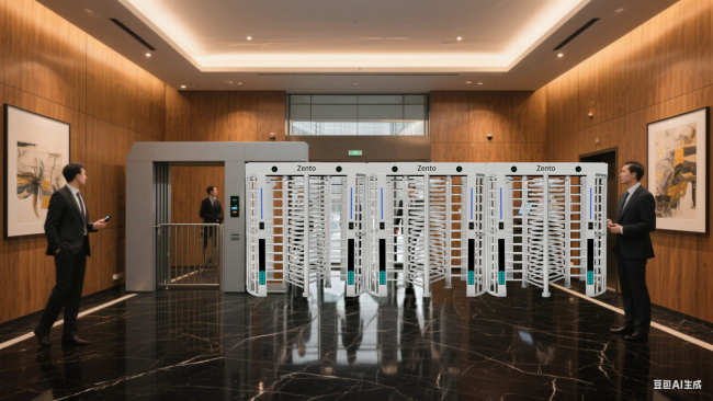 ZT-826 Turnstile Gate side view showing construction