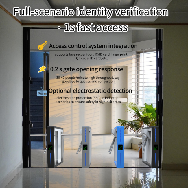 Zento Tripod Turnstile Gate with access control system
