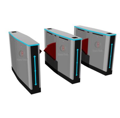 China 304 Stainless Steel Wing Gate Turnstile Custom Dimension Anti Collision for sale