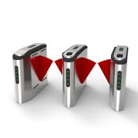 China Airport Security Flap Barrier Turnstile Swing Gate Face Recognition Parking Qr Code for sale