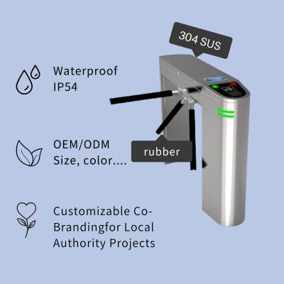 중국 ZT-811A RFID 카드 액세스 제어 시스템 삼각기 턴스타일 판매용