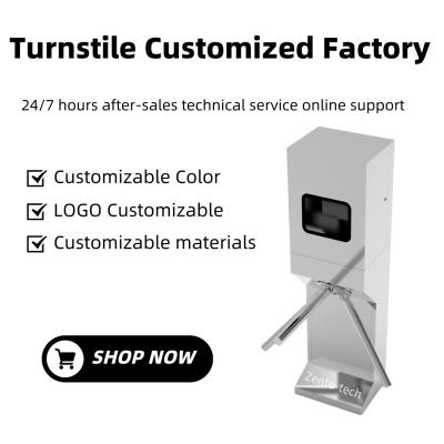 China Zento Tripod Turnstile Gate with Hand Disinfection, 30-45 PPM, IP54 for sale