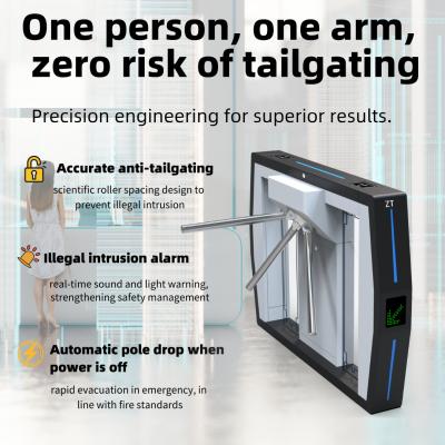 China Zento OEM/ODM Tripod Turnstile Gate with RS485 Communication Customizable Design and Anti-Tailgating Sensors for sale