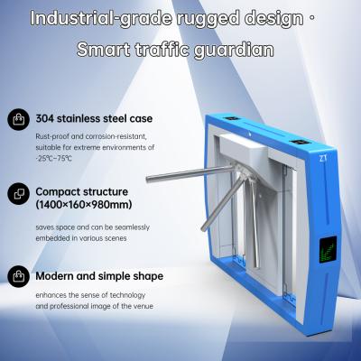China Zento OEM/ODM Tripod Turnstile Gate with RS485 Communication Customizable Design and Anti-Tailgating Sensors for sale