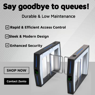 China 0.8s Fast Passage Swing Turnstile Gate with 99.9% Accurate Recognition and 360° Safety Protection for sale