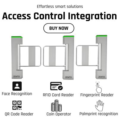 중국 슈퍼마켓 출입 통제를 위한 QR 코드 양방향 안티 테일게이팅 스윙 배리어 턴스타일 판매용