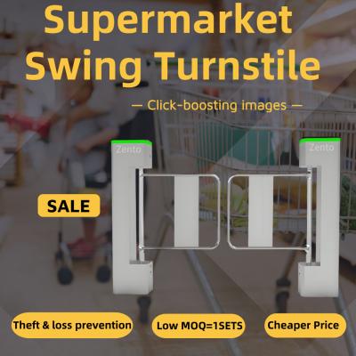 중국 슈퍼마켓 출입 통제를 위한 QR 코드 양방향 안티 테일게이팅 스윙 배리어 턴스타일 판매용