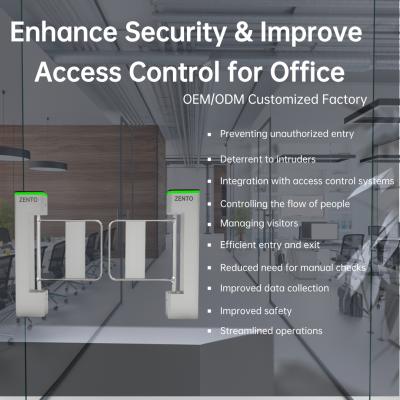중국 슈퍼마켓 출입 통제를 위한 QR 코드 양방향 안티 테일게이팅 스윙 배리어 턴스타일 판매용