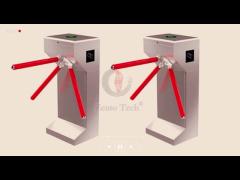 304 Stainless Steel Access Control Three Arm Turnstile Gate 0.2s/Person