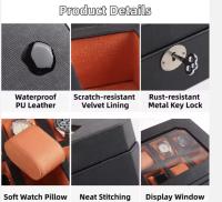 China Custom Handmade Pu Leather Luxury Brand 8 Slots Key Lock Watch Box Organizer Case for sale