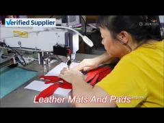 double sided genuine leather placemat pad heat insulation non slip luxury waterproof