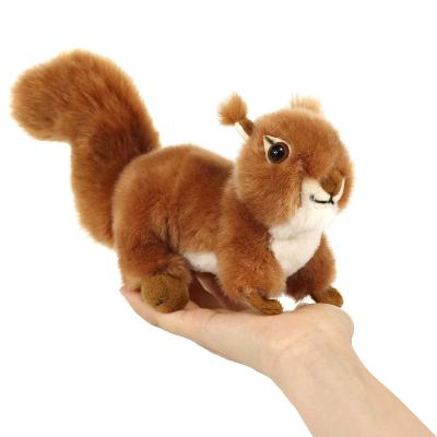 China Lifelike Realistic Fur Squirrel Stuffed Animal Cute Squirrel Model Plush Toy 340g 20CM for sale