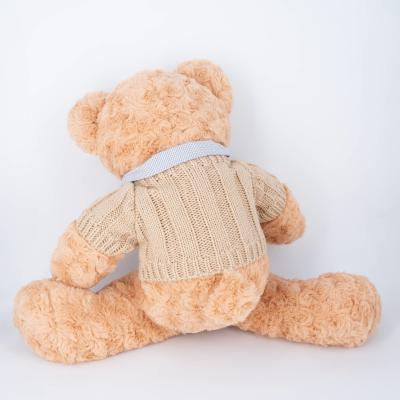 China Manufacturer Of Low MOQ Plush Teddy Bear Toys And Custom Logo Knitted Clothing for sale