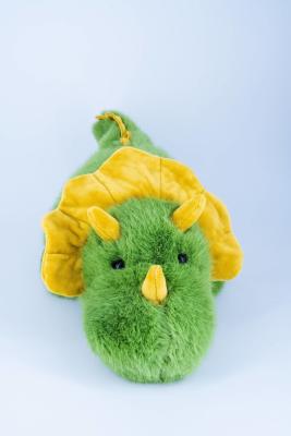 China Low MOQ Green Dinosaur Stuffed Animals Toys Custom Soft Plush Factory for sale